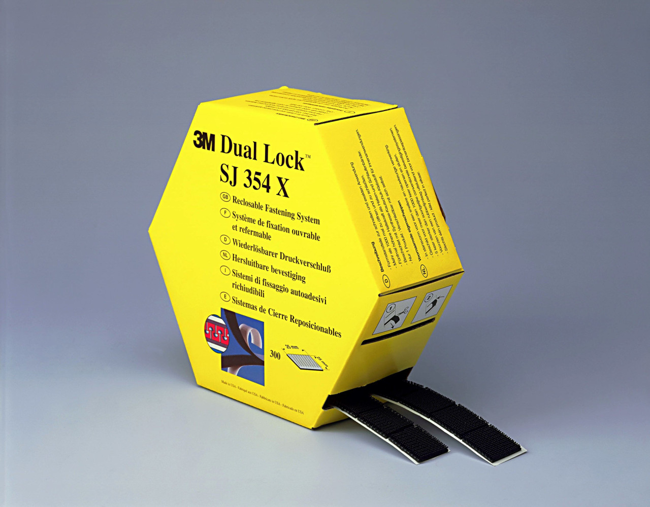 3M™ | Dual Lock™ | SJ354X | Schwarz | 25 mm x 5 m | 5.7 mm | Flexibler ...